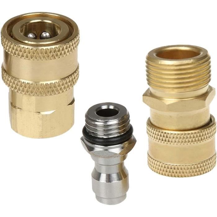 Lot De 3 Adaptateurs Pour Nettoyeur Haute Pression, Raccords En Laiton De Rechange, Kits De ...