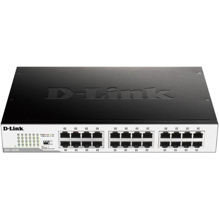 Dgs-1024D Switch 24 Ports Gigabit Metallique 10-100-1000Mbps - Idéal ...