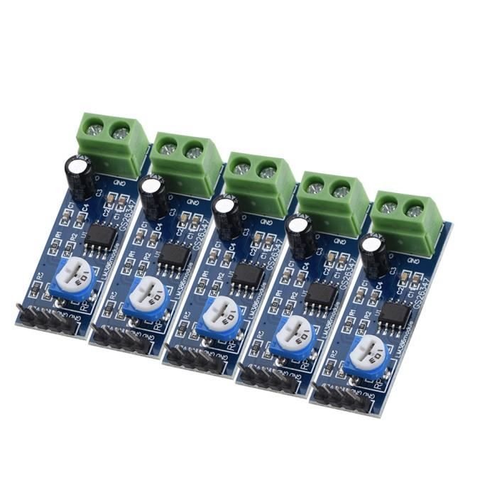 Vvikizy Module Amplificateur Audio 5pcs LM386 200 Fois Gain 5V-12V Pour ...