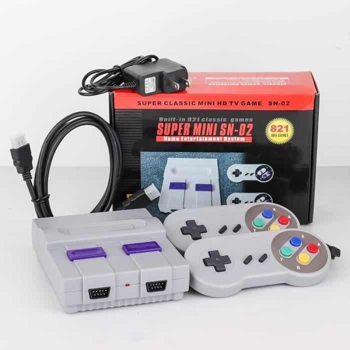 Console de jeu rétro HDMI - Super Mini classique - 821 jeux vidéo ...