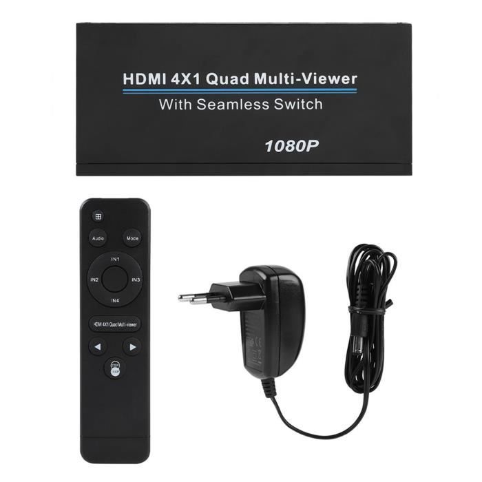 RHO- Multi-visionneur Quad HDMI 4 * 1 Multiviewer HDMI 4 en 1 Écran Quad HDMI1.3a / HDCP1.2 ...