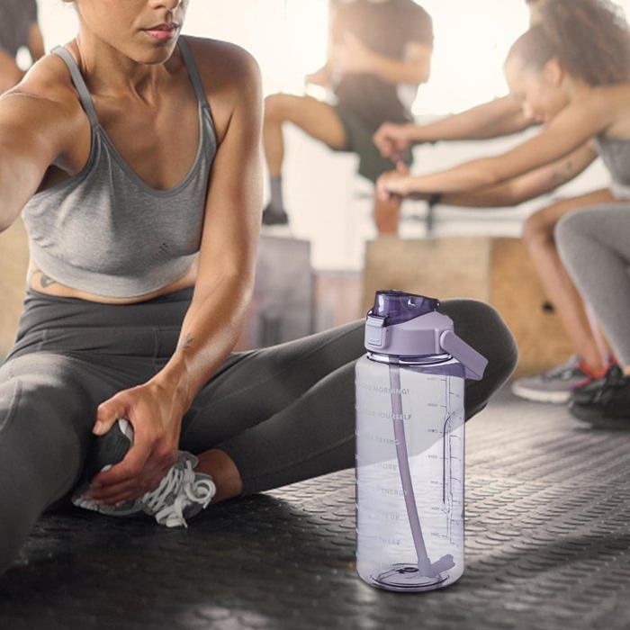 Gourde 2L Bouteille 2L Gourde 2L Motivation Gourde Gradue Avec Marqueur ...