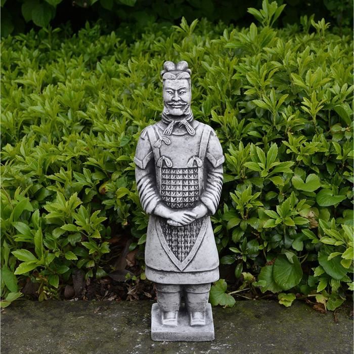 Figures De Pierre Massive Guerrier Chinois En Terre Cuite En Pierre ...