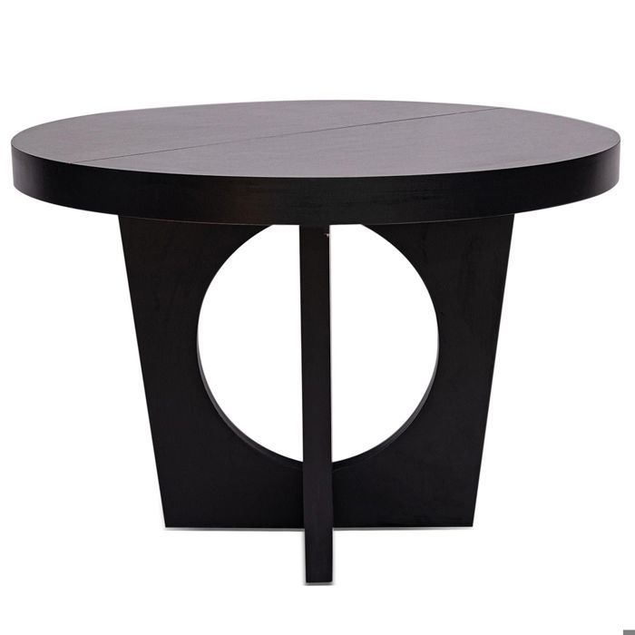 Table ronde extensible Kalipso Noir - Cdiscount Maison