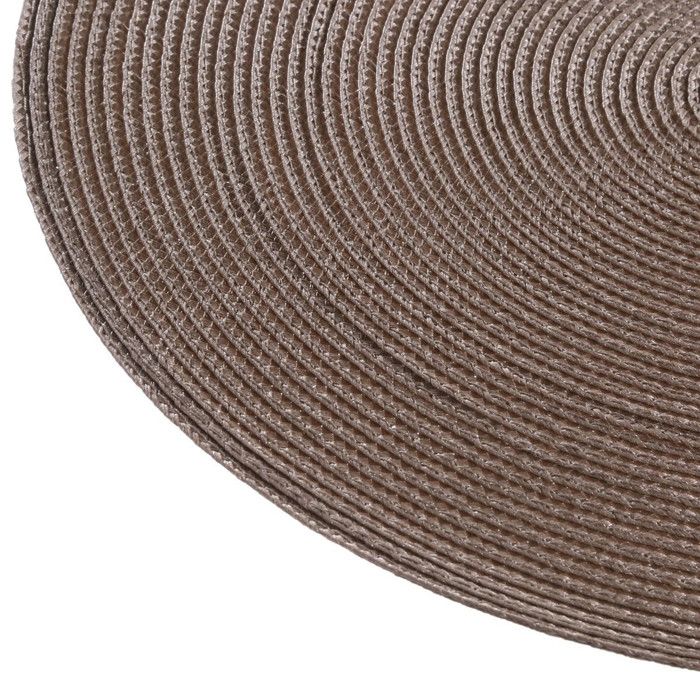 Set de Table Rond "Tressé" 38cm Taupe - Cdiscount Maison