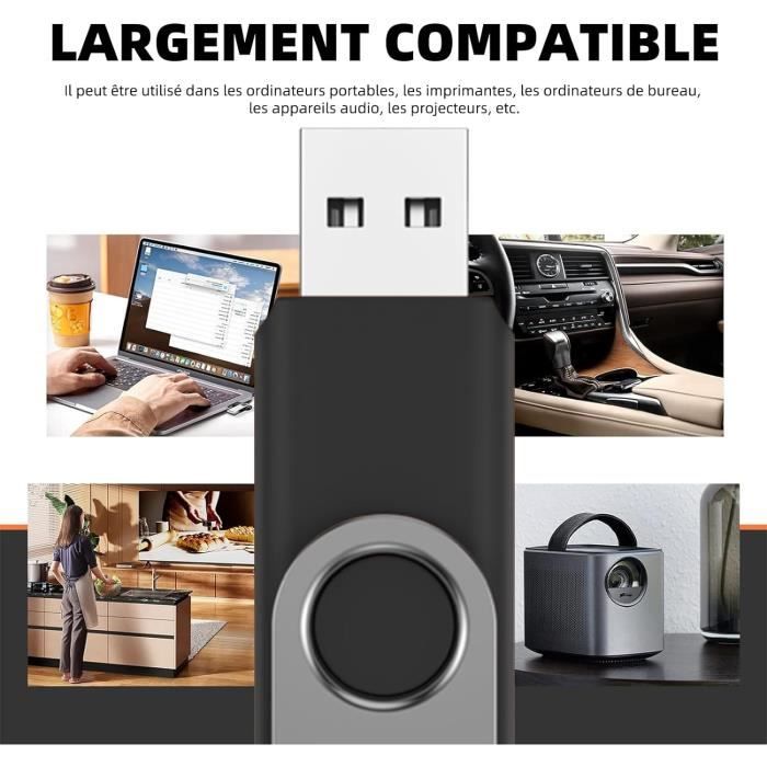 Clé USB 4 Go,Cle USB 10PCS Clef USB 4Go Flash Drive Stockage Rotation Disque Pendrive Disque ...