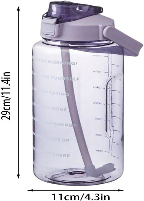 Gourde 2L Bouteille 2L Gourde 2L Motivation Gourde Gradue Avec Marqueur ...