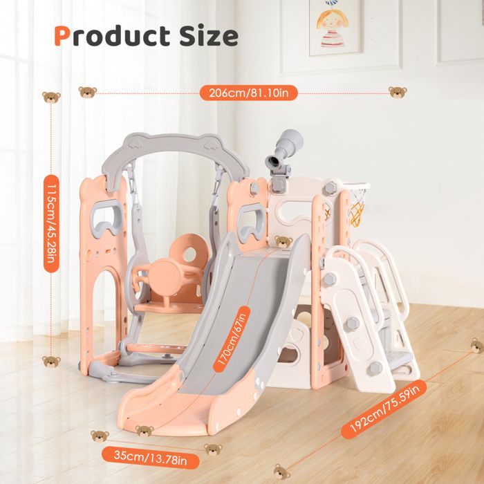 Toboggan pour Enfant avec Panier de Basket, boîte de Rangement et ...