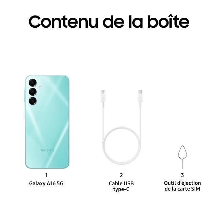 Samsung Galaxy A16 5G Smartphone 128Go Turquoise - Cdiscount Téléphonie