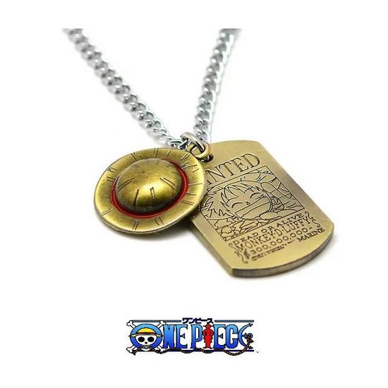 Collier pendentif One Piece Luffy metal Vintage - Achat / Vente sautoir ...