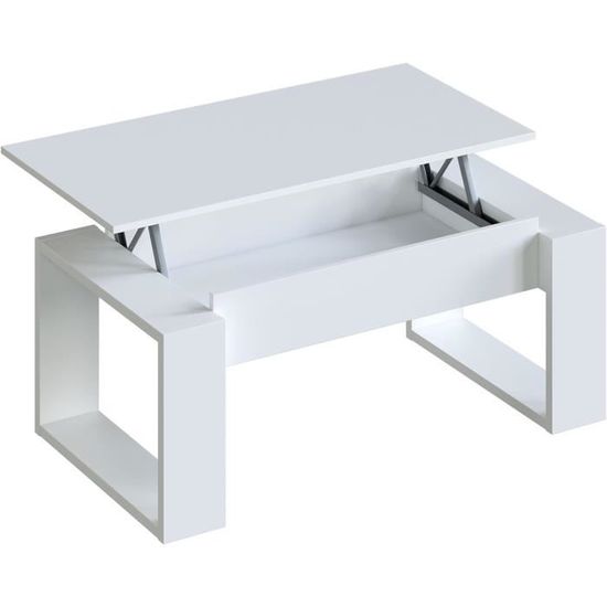 Table Basse relevable - Luna - Finition colorée - Rectangulaire ...