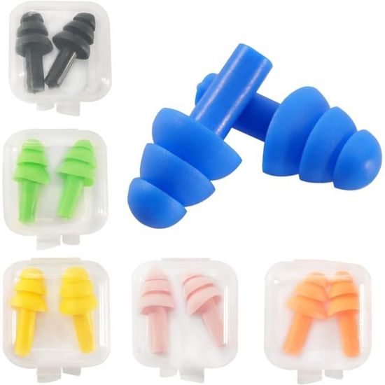 12PCS Bouchons D'oreille Souple Anti Bruit Avec Boîte, Reutilisable ...
