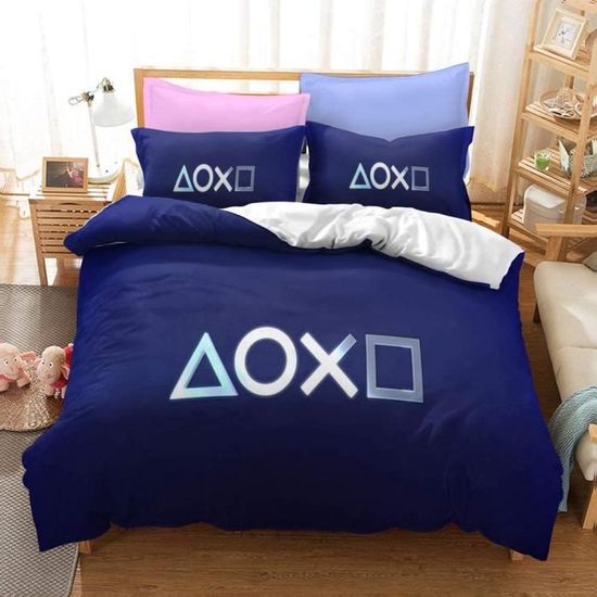 Housse de couette - Playstation - 140x200cm - Motif 3D - Multicolore ...