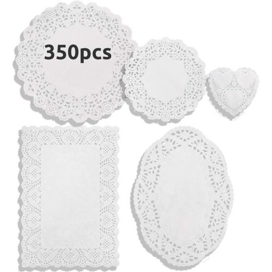 350Pcs Napperons En Dentelle, Napperons Décoratifs De Tailles Assorties ...