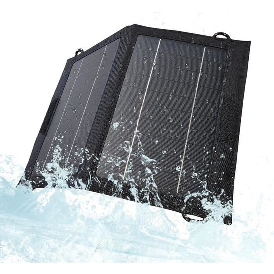 Panneau Solaire Portable 5V 10W avec Port USB - Étanchéité IP66 - Chargeur Solaire Pliable pour ...