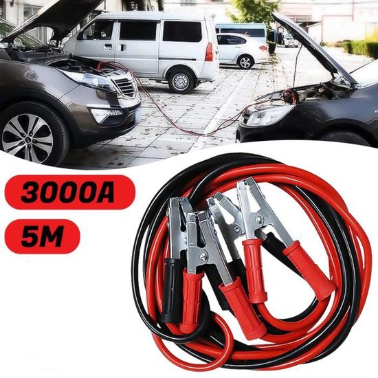 Câbles de Démarrage 12 V,Câble Batterie Voiture en Cuivre (5M 3000A ...