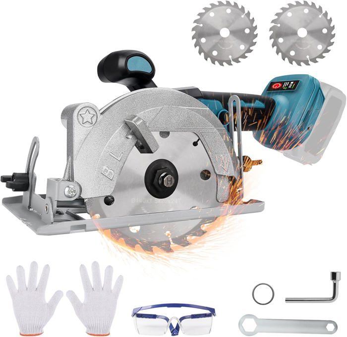 Mini scie circulaire portative pour Makita 18 V Li-Ioatterie avec 2 ...