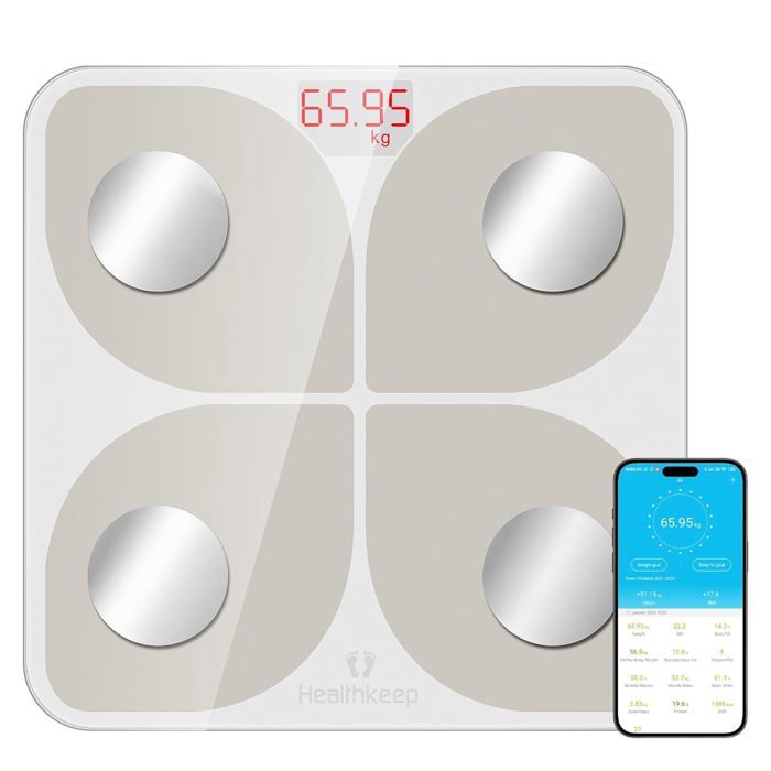 Balance Pèse Personne,Balance Connectée Bluetooth Impédancemètre Pese ...