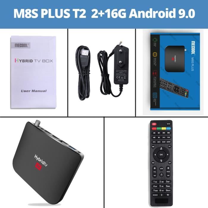 Ue Plug - M8S plus T2 - boîtier TV M8S Plus DVB T-T2, Android 2020 ...