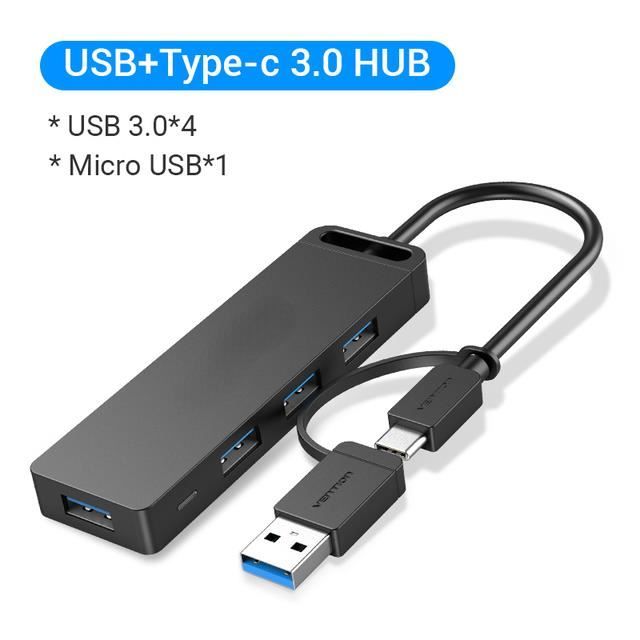 HUB USB Type-c 3.0 - Livraison gratuite pour Lenovo Macbook Pro PC Hub USB 3 0 Hub USB 3.0 Multi ...