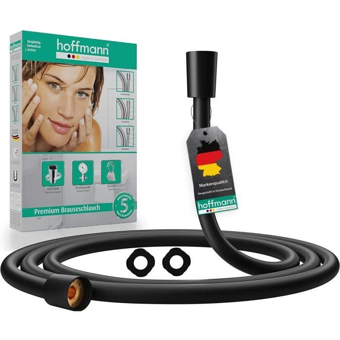Flexible de douche Hoffmann - 125 cm - Blackline - Protection anti ...