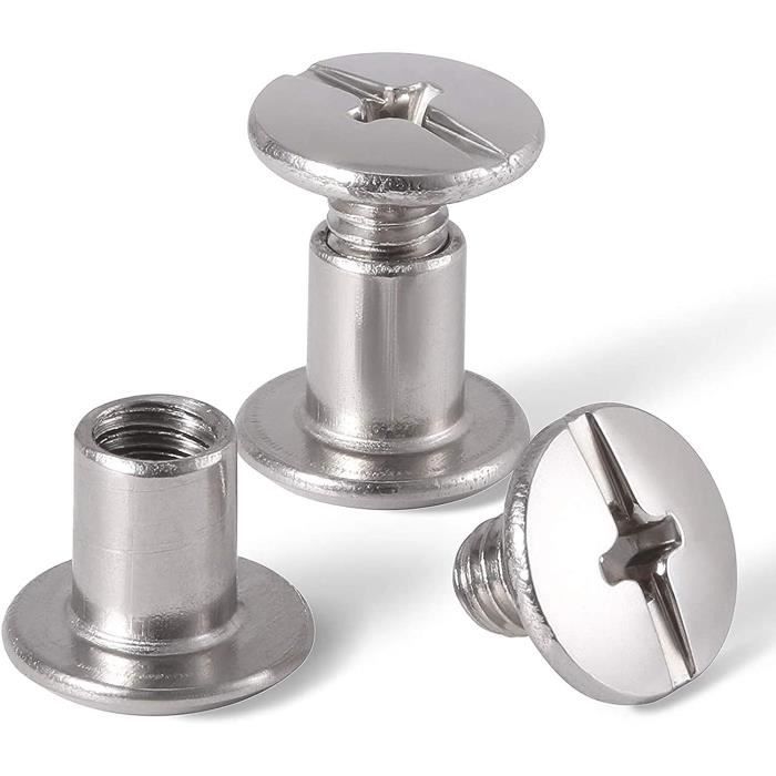 Rivets De Reliure Vis À Tête Croix Ronde En Métal Post Rivet À Ongles ...
