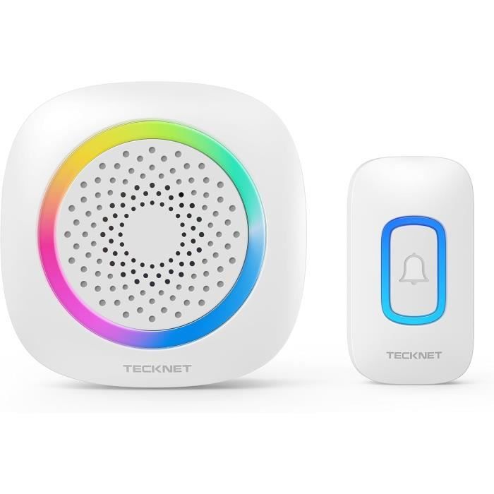 Sonnette Sans Fil À Piles, Étanche Ip66 Portée 400M Rvb Batterie ...