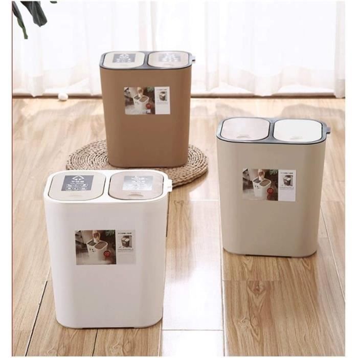 Poubelles Classification Trash Can, Double Barrel Double Couverture ...