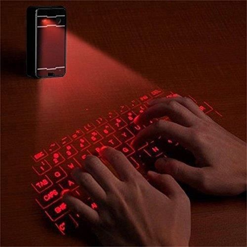 Clavier laser Virtuel Bluetooth AZERTY, Apple et Android - Noir ...
