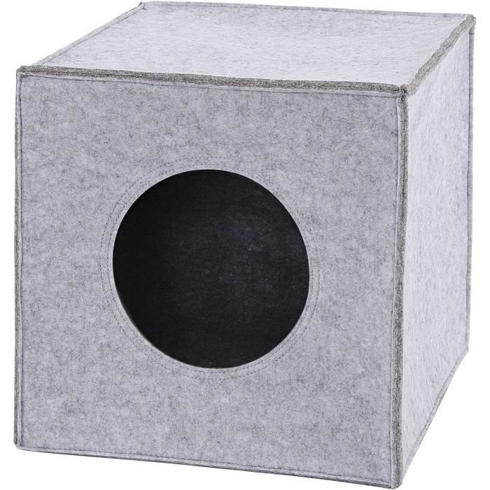 Caverne Chat Pliable Caverne Chats pour étagères 33x37x33 cm Gris Clair ...