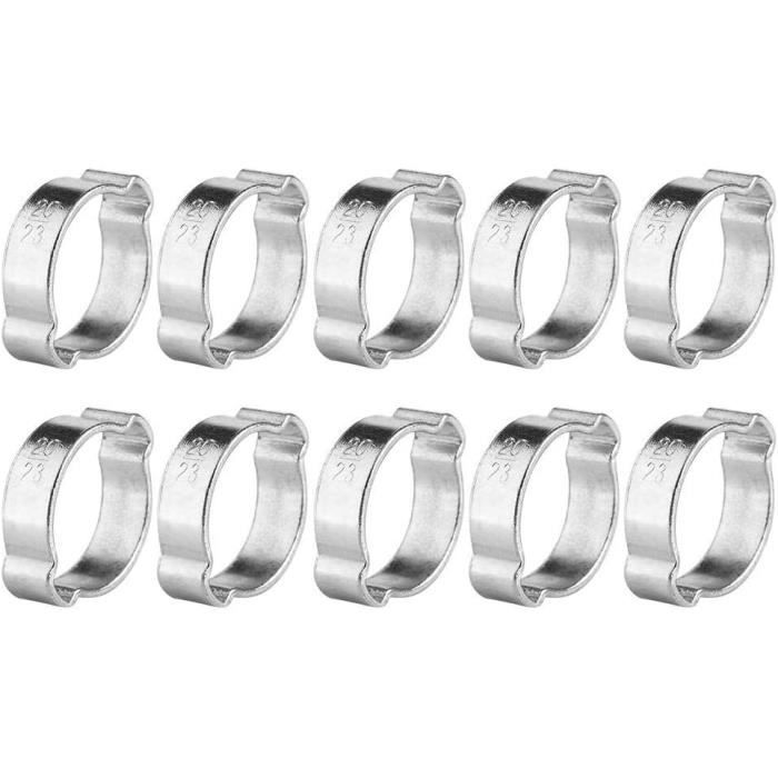 Colliers de serrage, 10 pièces collier de serrage à deux oreilles en ...