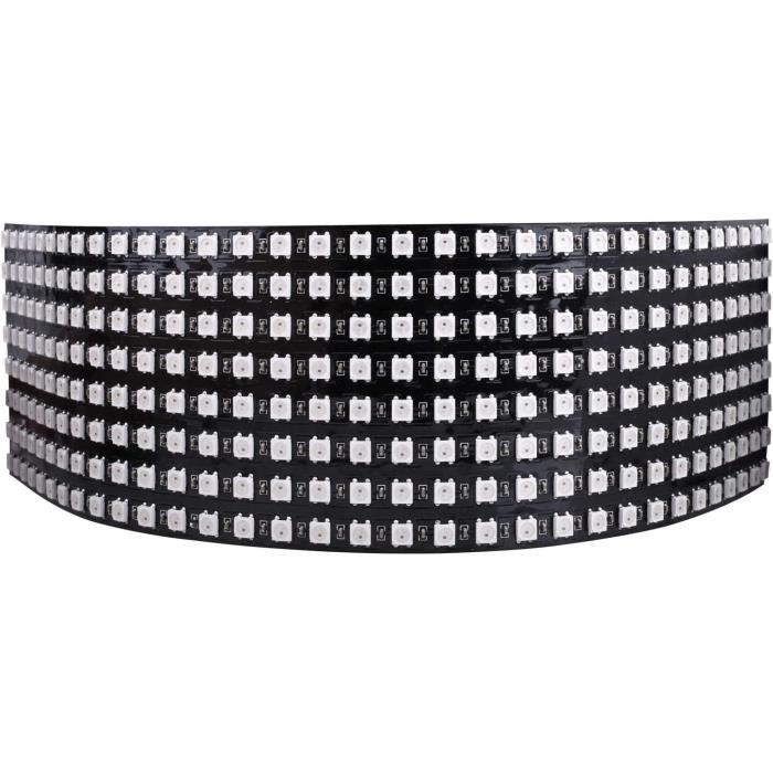 WS2812B Led Panneau Flexible Led Matrice avec Couleur Pixel- 8x32 Panel ...