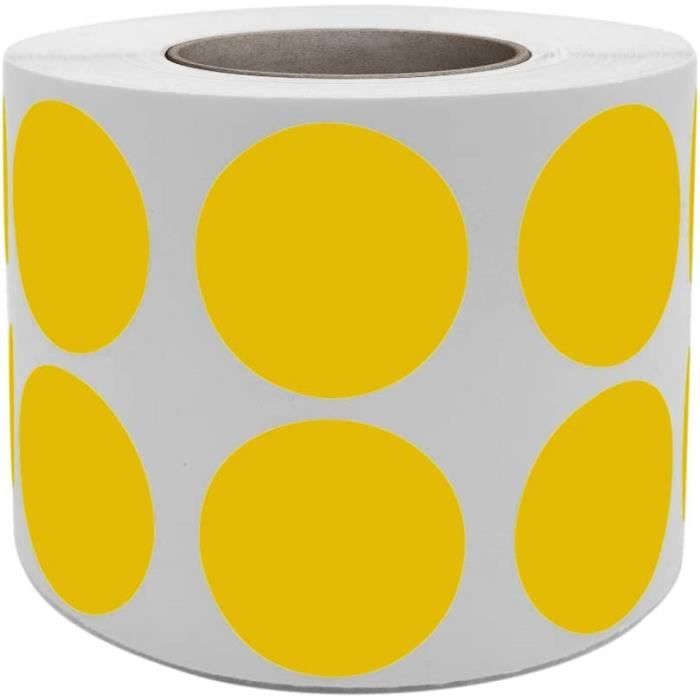 AJW-Rond Cercle Dots Stickers Rouleaux d'étiquettes en couleurs ...
