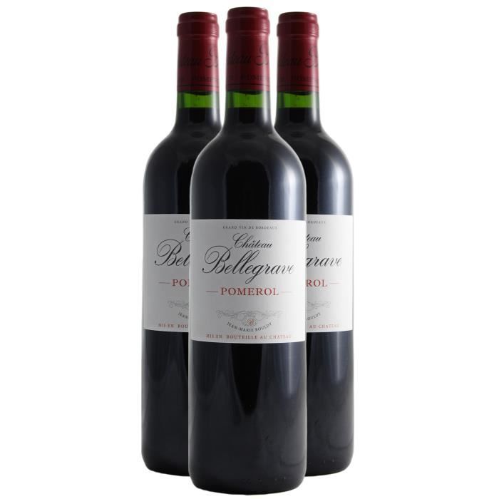Château Bellegrave Rouge 2019 - Bio - Lot de 3x75cl - Vin Rouge de Bordeaux - Appellation AOC ...