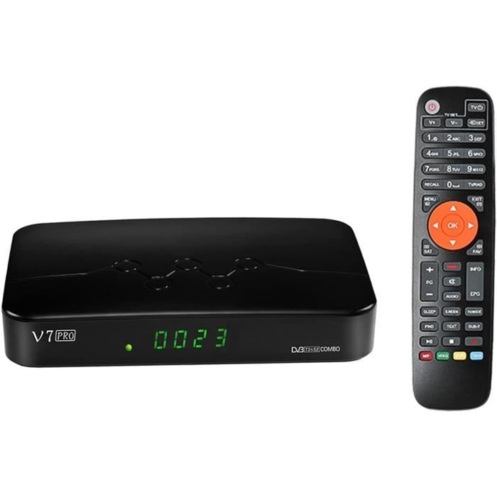 Récepteur TV V7 PRO DVB-S - S2 - S2X + T - T2 Mémoire de décodeur TV 1G Bit RAM Support H.265 ...