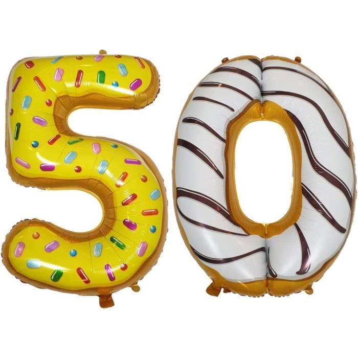 Xl Ballon Chiffre 50, Ballon Numéro 50, Numero Donut Ballon De ...