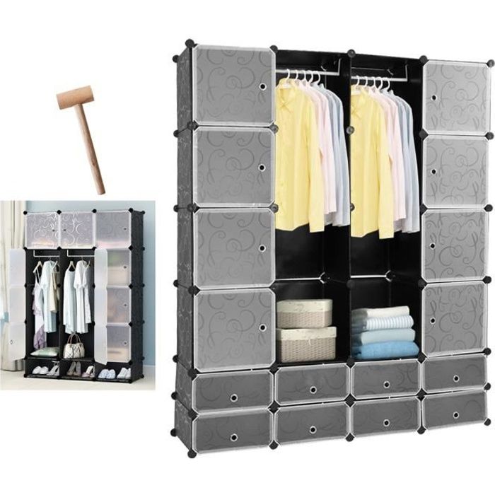 Hengda 16 cubes système d'étagère armoire armoire bricolage armoire ...