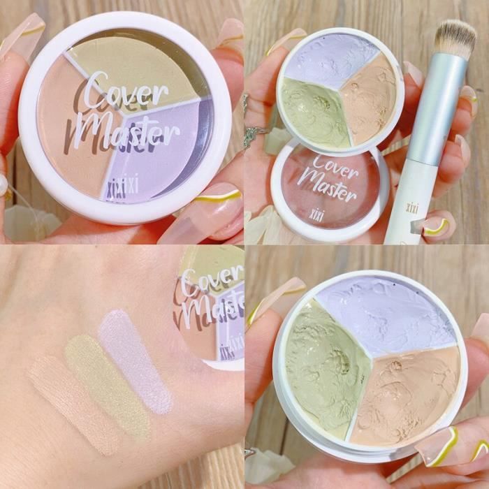 Even skin texture2-Correcteur Étanche Tricolore Avec Brosse, Outils De ...