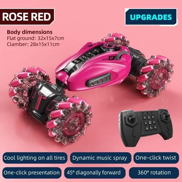 Voiture De Cascade 360 Degré Tournant Télécommandé RC Avec Lumières LED, véhicule radiocommandé ...