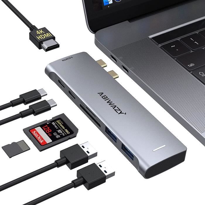 HUB Adaptateur pour Macbook Air Pro, M1 USB C Mac Multiport Adaptateur ...