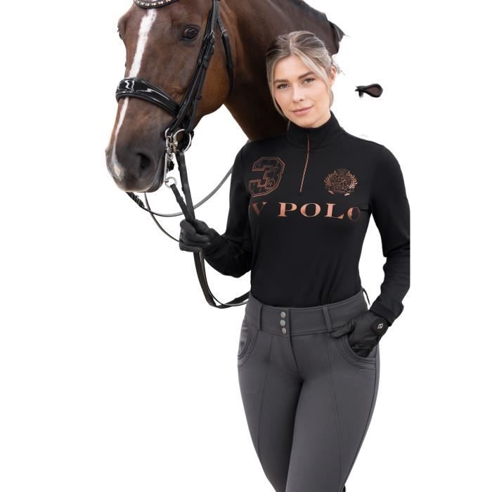 Maillot équitation femme HV Polo Favouritas Luxury - black - S - Cdiscount Sport