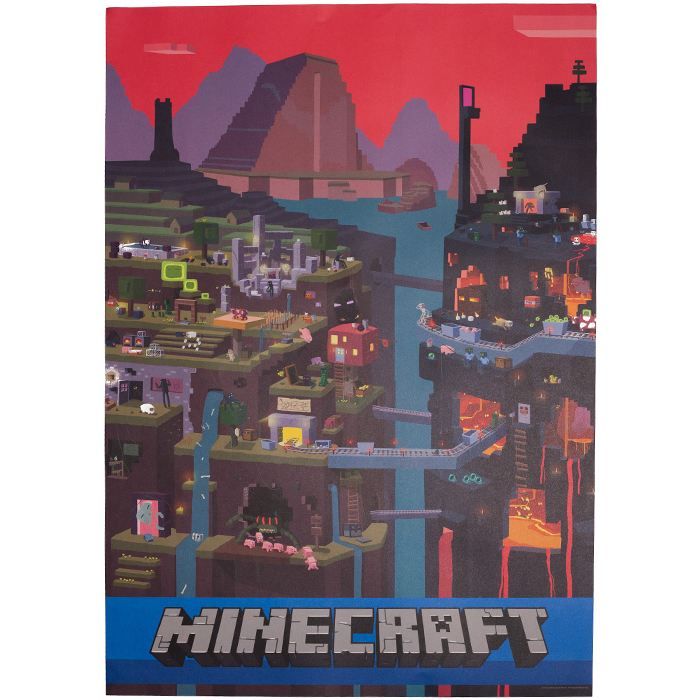 Minecraft Poster Sam Cube 60cm x 90cm - Cdiscount Maison