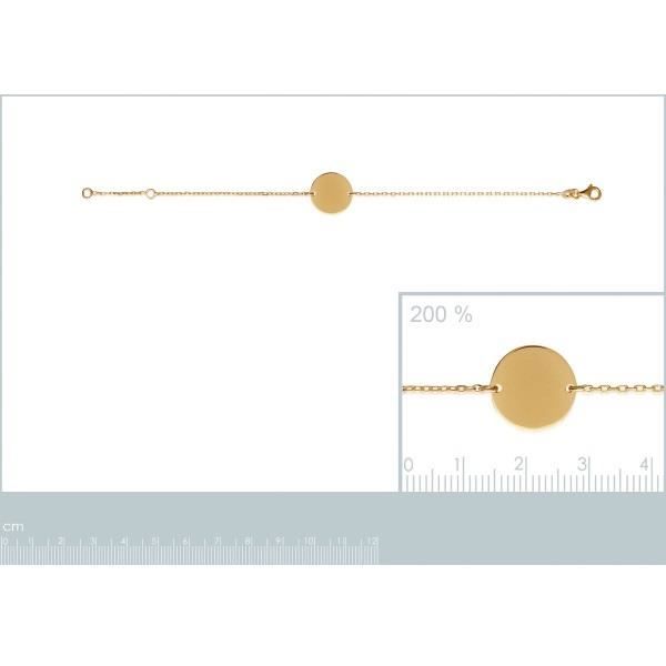Gourmette plaqué Or - 14-16cm-13mm - Achat / Vente bracelet - gourmette ...