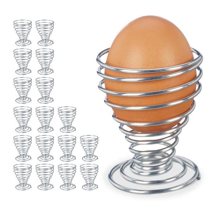 18 x Eierbecher, Eierhalter Set aus Metall, Spirale, Frühstück, Make Up ...