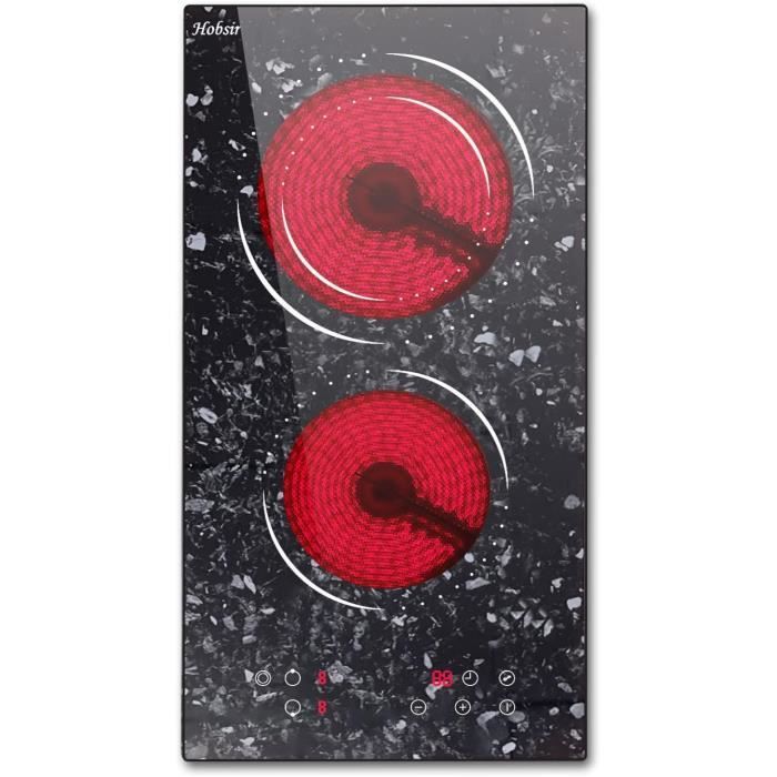 Plaque Vitrocéramique 2 Feux, Hobsir Plaque De Cuisson Électrique ...