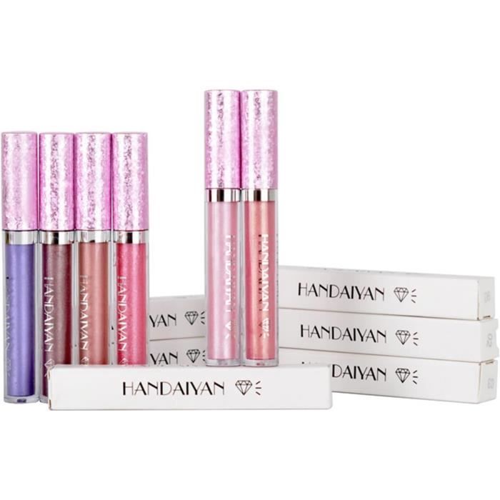 Ensemble De Maquillage Rouge À Lèvres 6 Pièces,Brillant À Lèvres Nacré ...