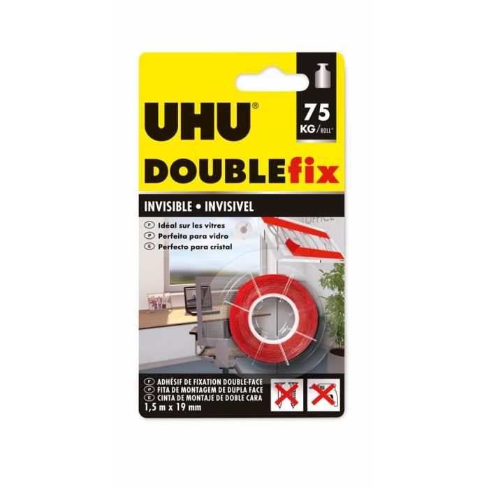 Doublefix Invisible - Ruban Adhésif Double Face, Ultra Puissant ...