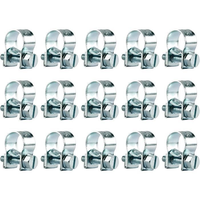 15 Pièces Collier de Serrage Métallique Inox 10-12mm Colliers Serrage ...