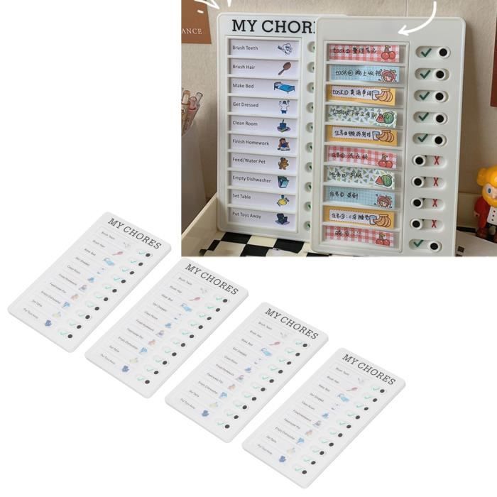 JIM-DIY Sticky Notes Plastic Checklist Portable To Do List Board DIY ...
