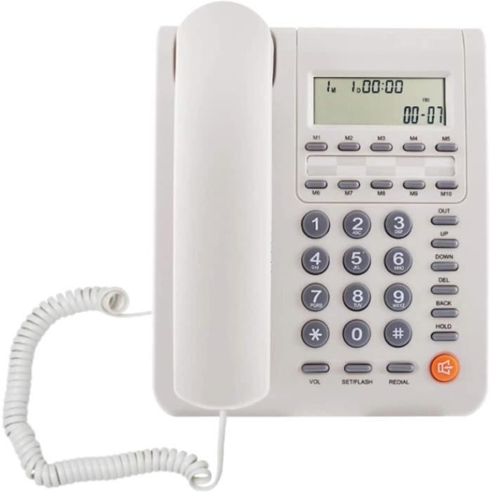 Téléphone Fixe Filaire – Téléphone Fixe – Téléphone Fixe – Téléphone De Bureau Avec Affichage D ...